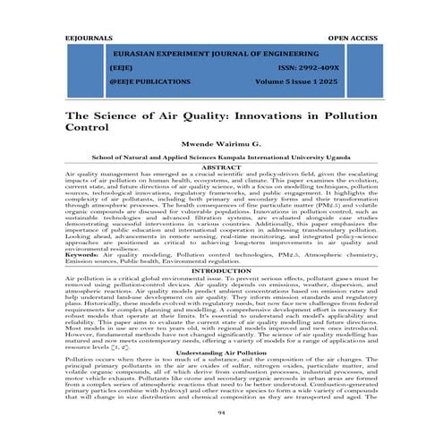 The Science of Air Quality: Innovations in Pollution Control (www.kiu ...