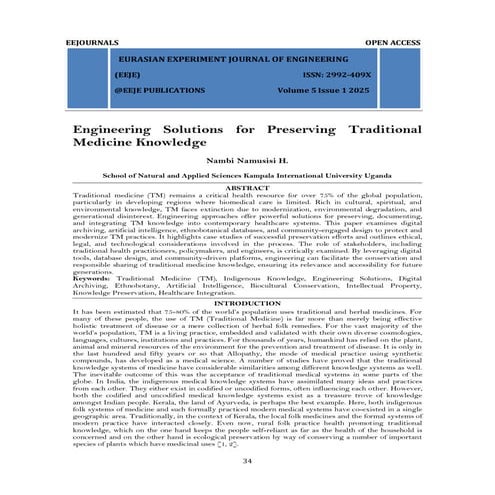 Engineering Solutions for Preserving Traditional Medicine Knowledge ...