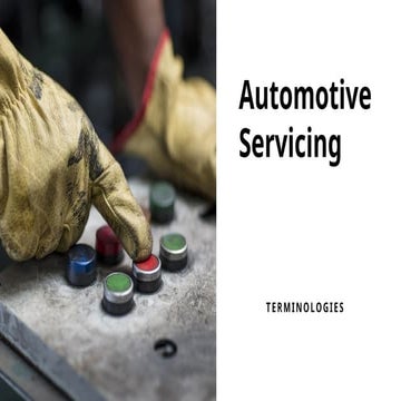 Automotive Servicing, (Introduction)pptx | PPTX