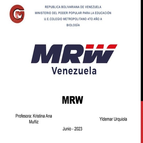 mrw y sus entregas a todo el pais de venezuela.pptx