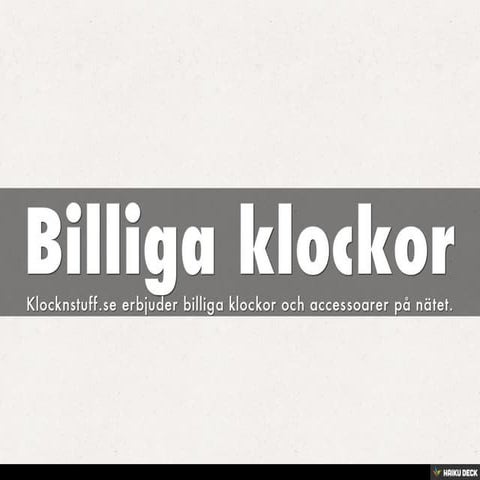 Billiga klockor | PDF