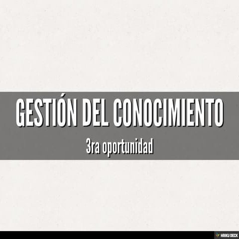 Gestión del conocimiento | PDF