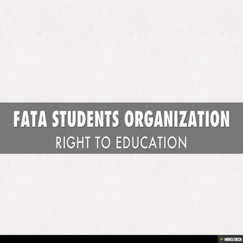 FATA STUDENTS ORGANIZATION | PDF