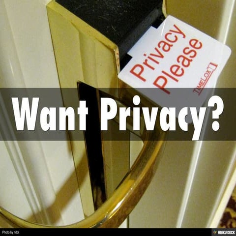 Want Privacy? | PDF