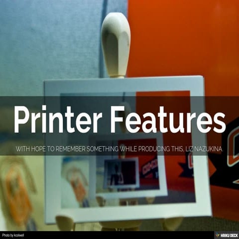 Printer Features | PDF