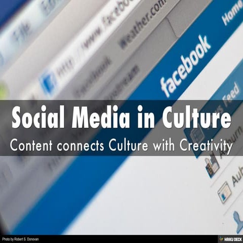 Social Media in Culture | PPT