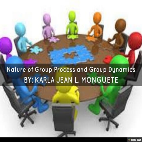 Nature of Group Process and Group Dynamics | PPT
