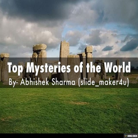 Top Mysteries of the World | PPT