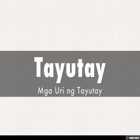 Tayutay | PDF