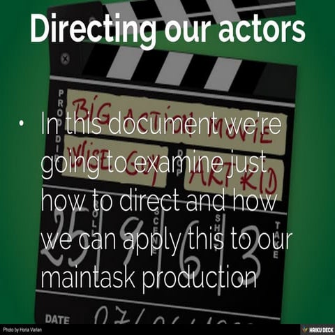 Directing our actors | PDF