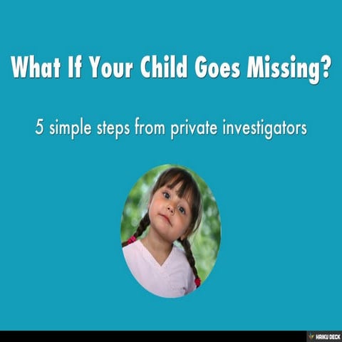 What if your child goes missing? | PDF