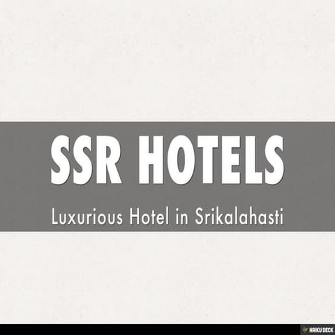 SSR HOTELS | PDF | Hotels and Motels | Travel Type