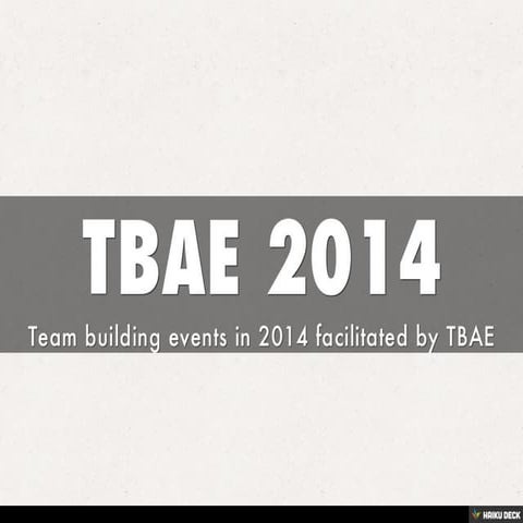 TBAE 2014 | PDF