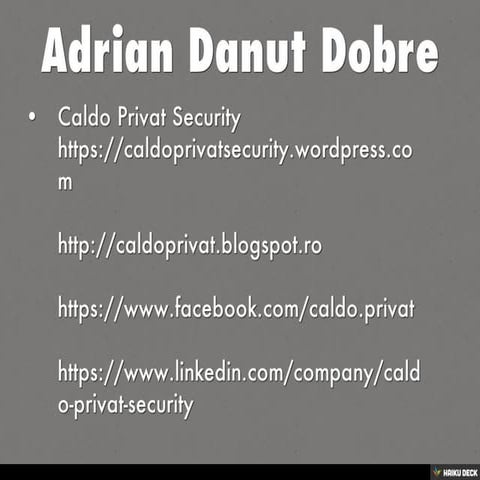 Adrian Danut Dobre | PPT