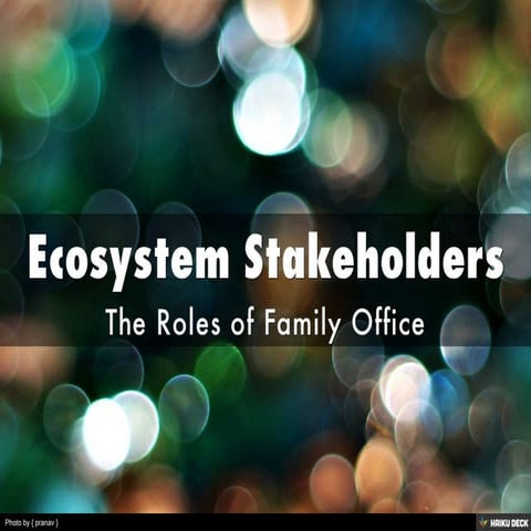 Ecosystem Stakeholders | PDF