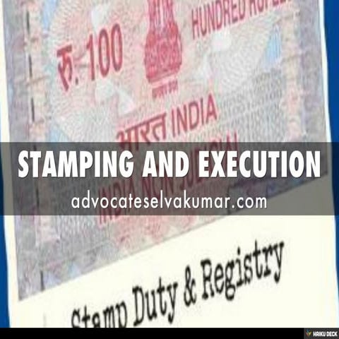 STAMPING AND EXECUTION | PPT