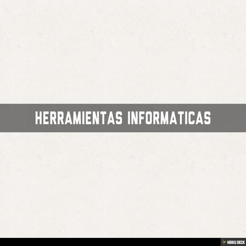 Herramientas informaticas | PDF
