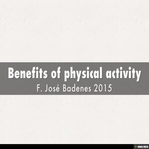 Benefits of physical activity | PDF