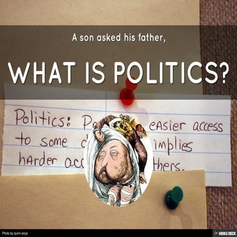 A son asked his father, What is Politics Dad? | PDF