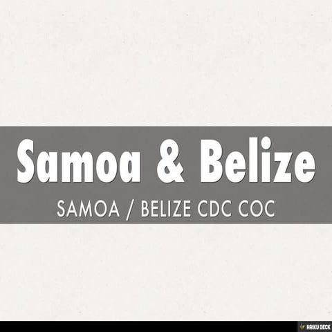 SAMOA CDC COC | PDF