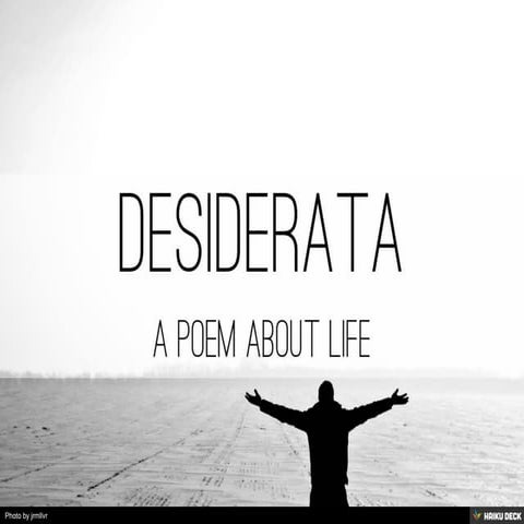 DESIDERATA | PDF