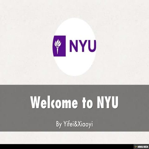 Welcome to NYU | PPT
