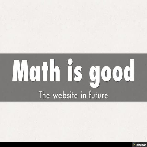 Math is good | PDF
