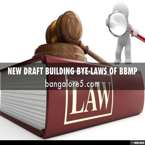 NEW DRAFT BUILDING BYE-LAWS OF BBMP | PDF