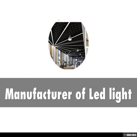 Manufacturer of Led light | PDF | Poetry | Books and Literature