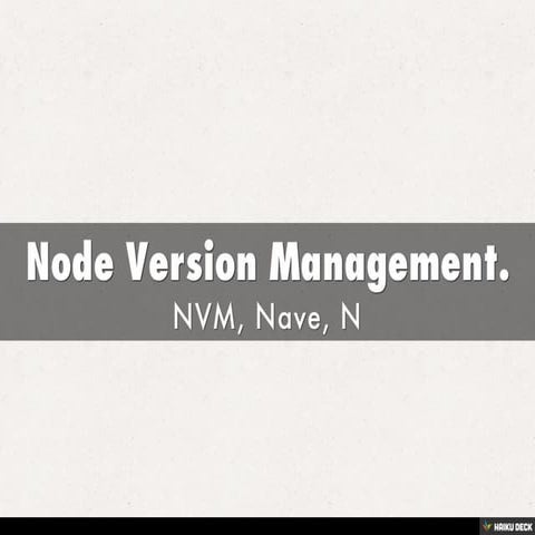 Node Version Management. | PDF