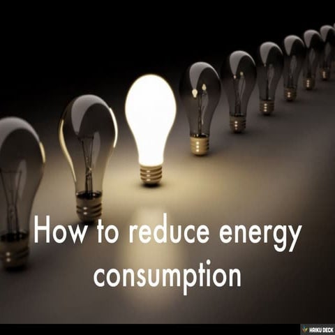 How to reduce energy consumption | PDF