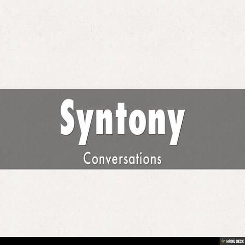 Syntony | PPT
