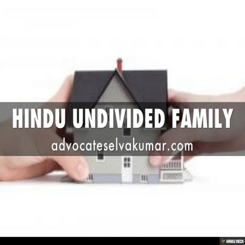 HINDU UNDIVIDED FAMILY | PDF
