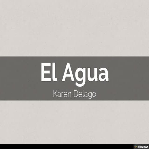 El Agua | PDF