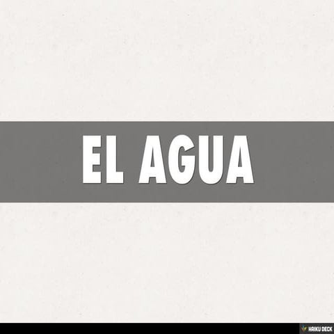 EL AGUA | PDF