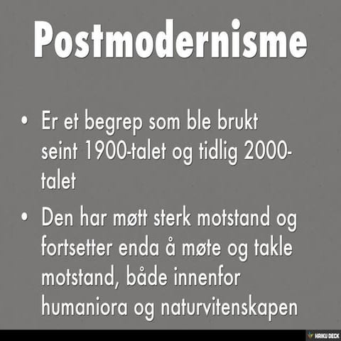 Postmodernisme | PPT