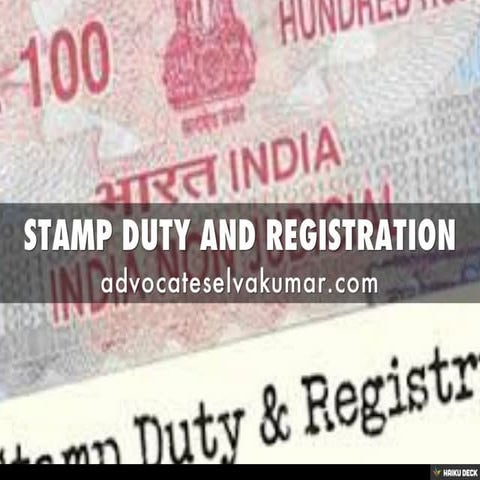STAMP DUTY AND REGISTRATION | PDF