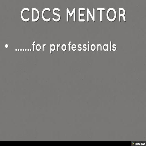 CDCS MENTOR | PDF | Education