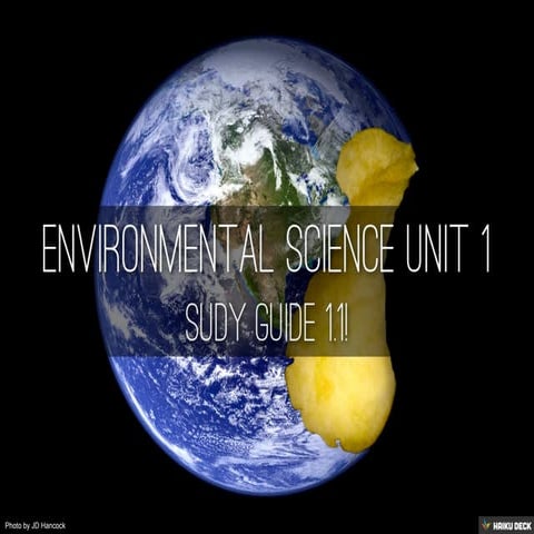 Environmental Science Unit 1 | PDF
