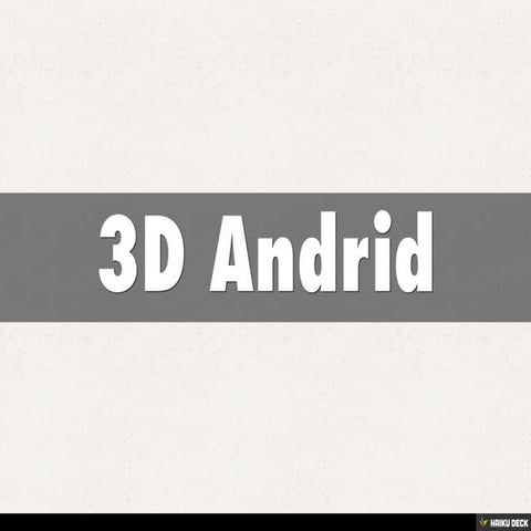 3D Andrid | PDF | 3-D Graphics | Computer Software and Applications
