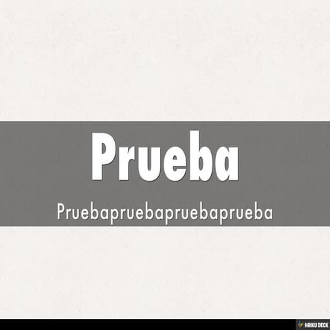 Prueba | PPT