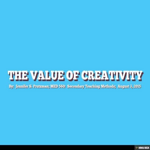 The value of creativity | PDF