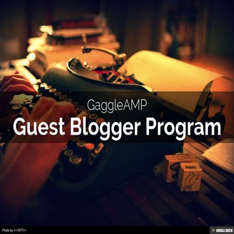 Guest Blogger Program | PPT
