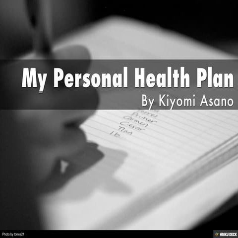 My Personal Health Plan | PDF
