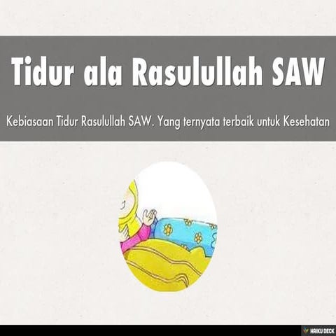 Tidur ala Rasulullah SAW | PDF