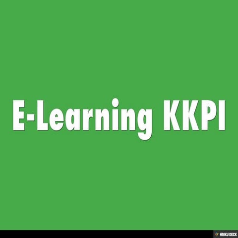 E-Learning KKPI | PPT