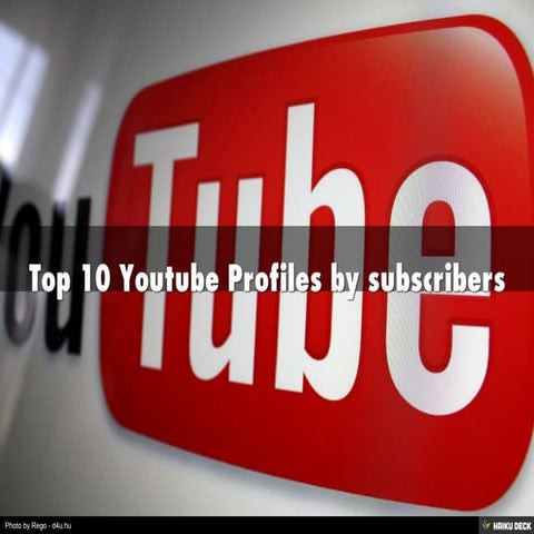 Top 10 YouTube Profiles by subscribers 2014 | PPT