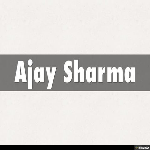 Ajay Sharma | PPT