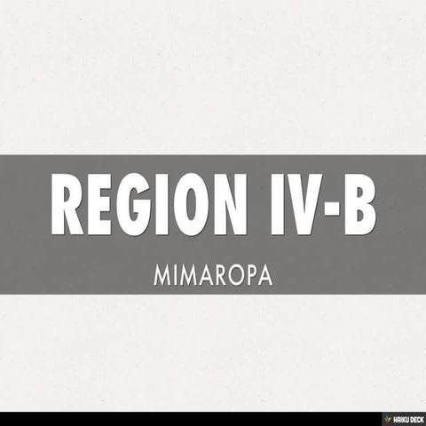 REGION IV-B | PDF
