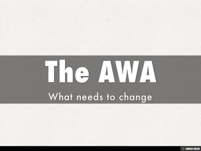 The AWA